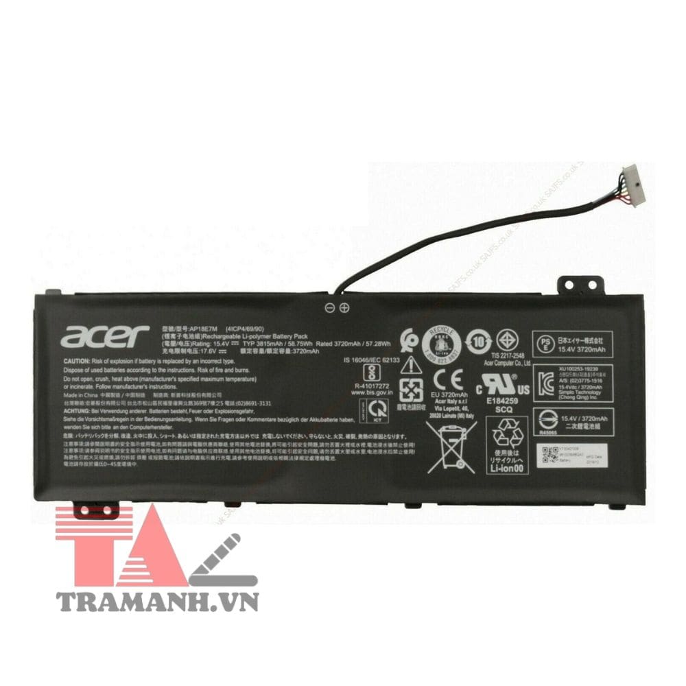 Pin Laptop Acer Gaming Nitro V ANV15 51 55CA - Trâm Anh Laptop